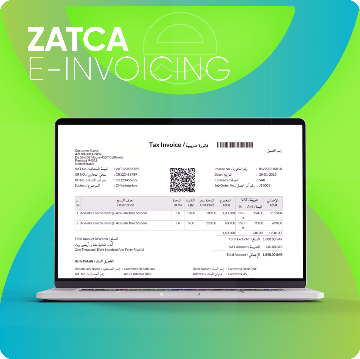 ZATCA E-Invoicing for Saudi compliance and digital billing.